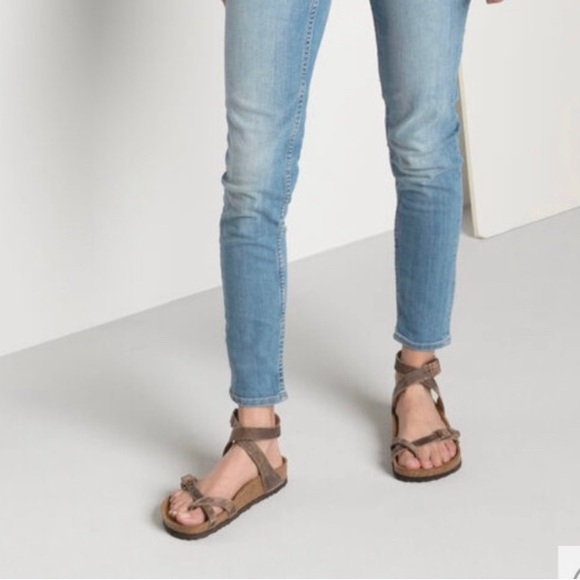 Birkenstock | Shoes | Birkenstock Yara Sandal Ankle Strap Leather Toe ...